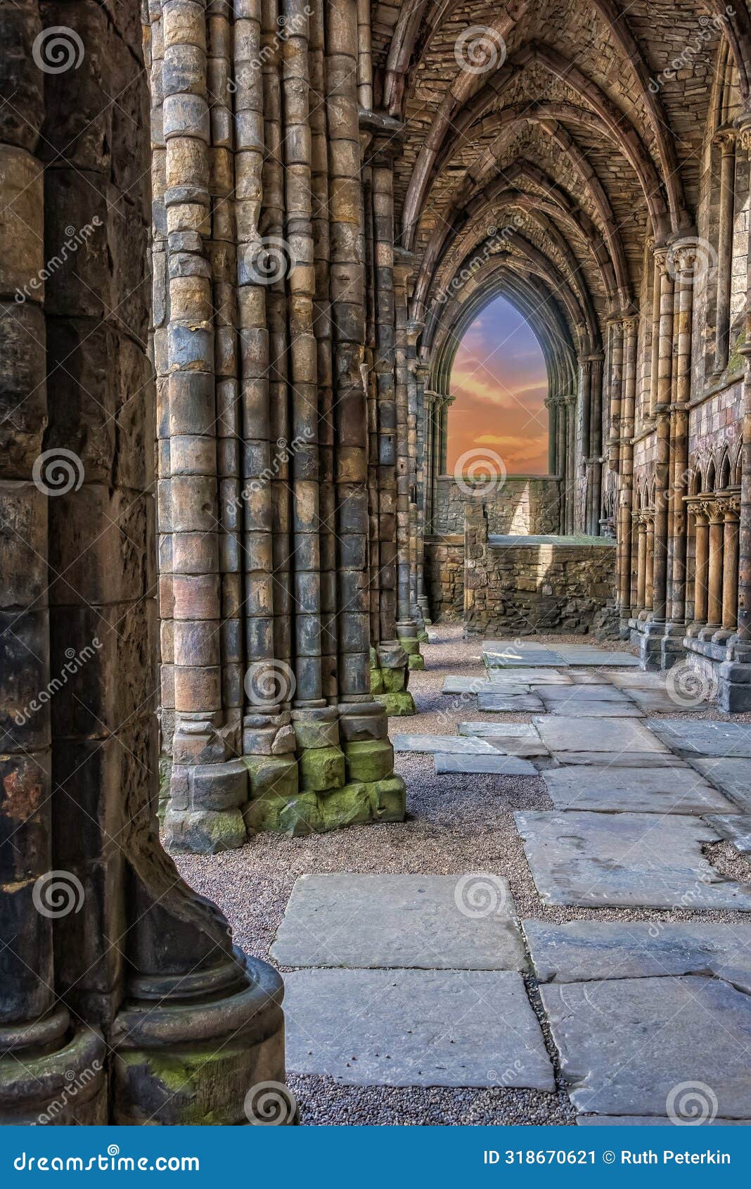 Dramatic Stone Work and Beautiful Archways in Scotland Stock Image ...