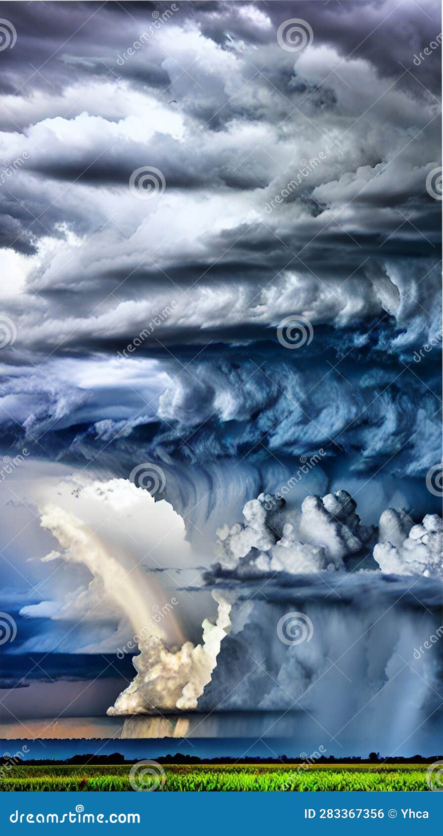 Dramatic Storm Clouds Gathering Illustration Artificial Intelligence ...