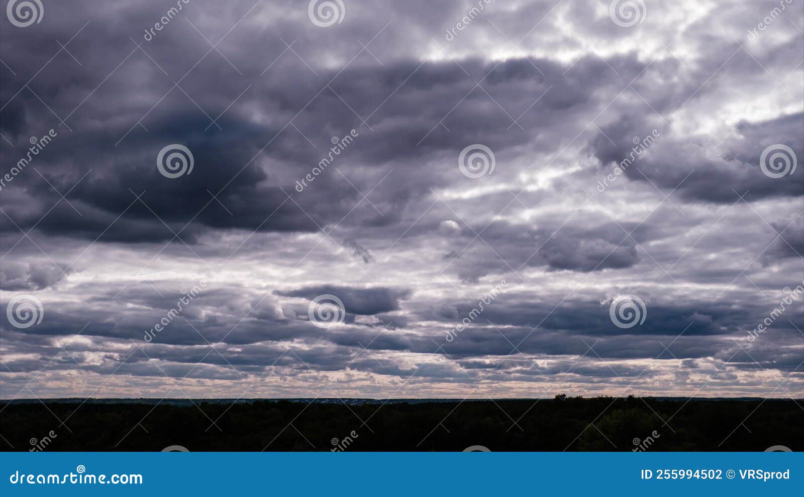 Dramatic Storm Clouds Moving in the Sky Over Horizon, Cloud Space ...