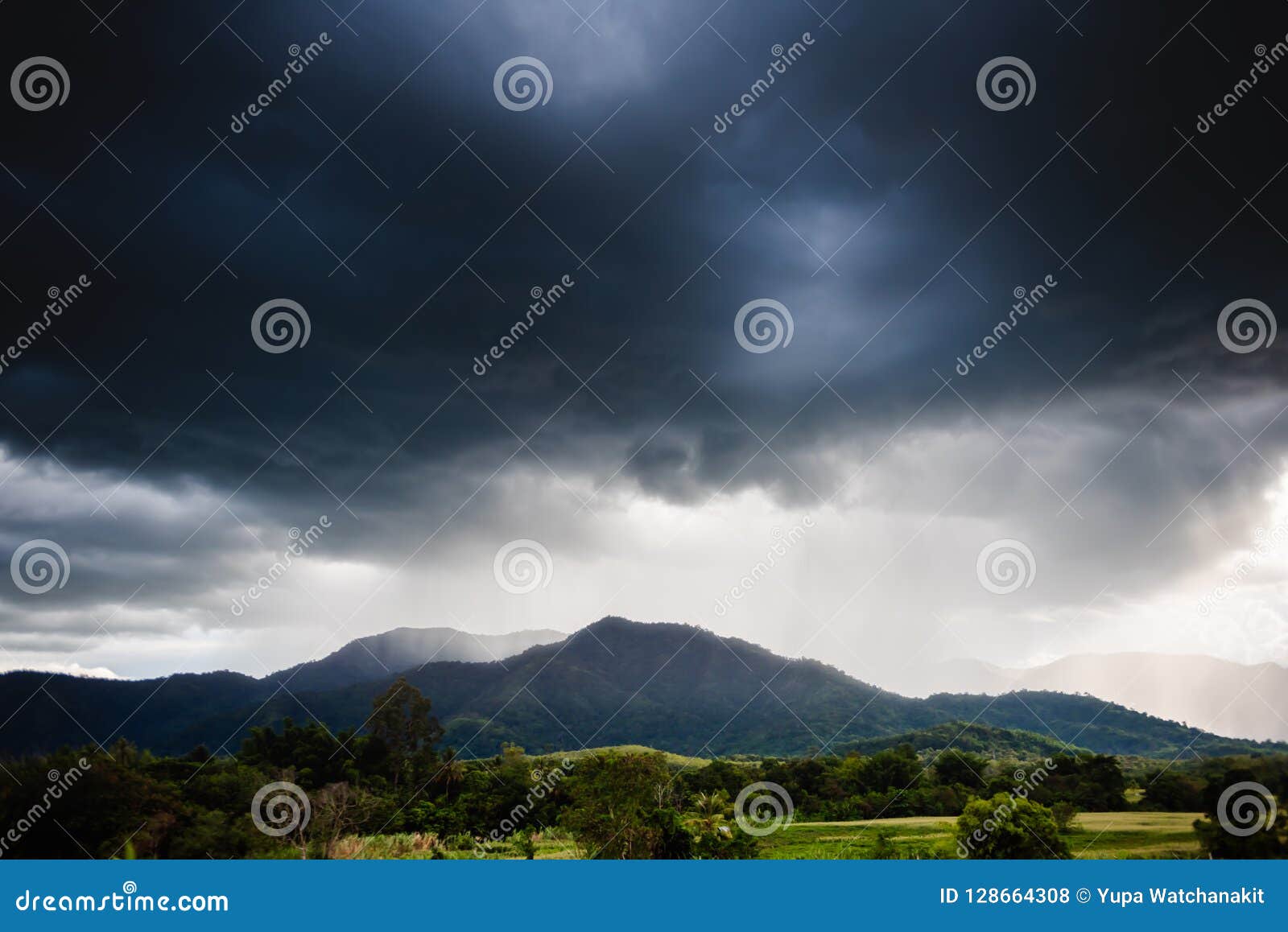 Dramatic Storm Clouds with Rain Editorial Stock Photo - Image of ...