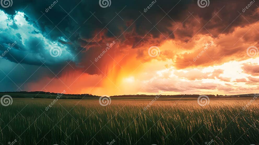 Dramatic Stormy Sky with Ominous Clouds and Powerful Weather Phenomena ...