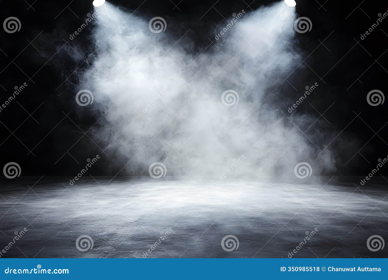 Dramatic Studio Background Smoky Stage Spotlight Dark Floor Haze Empty ...