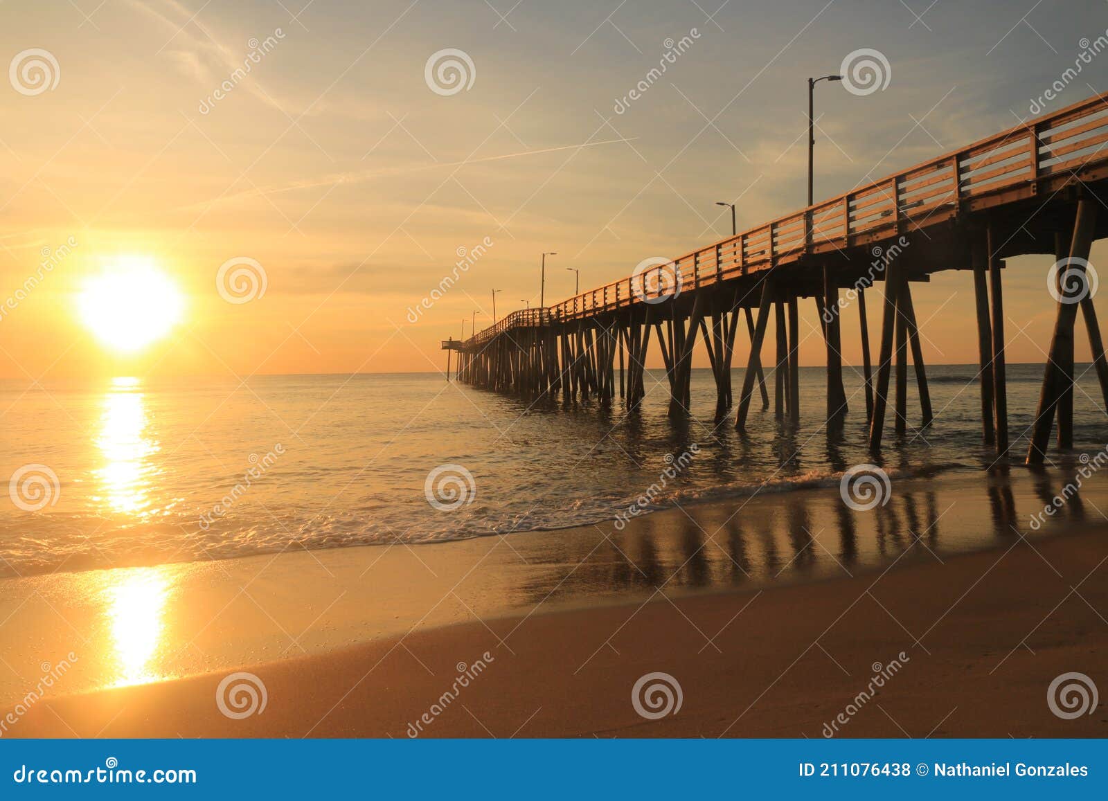 Dramatic Summer Golden Hour in Virginia Beach Stock Photo - Image of ...