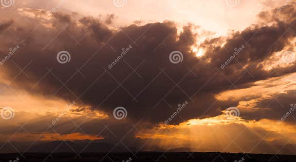 Dramatic Summer Sunset stock image. Image of nature, dramatic - 28595029
