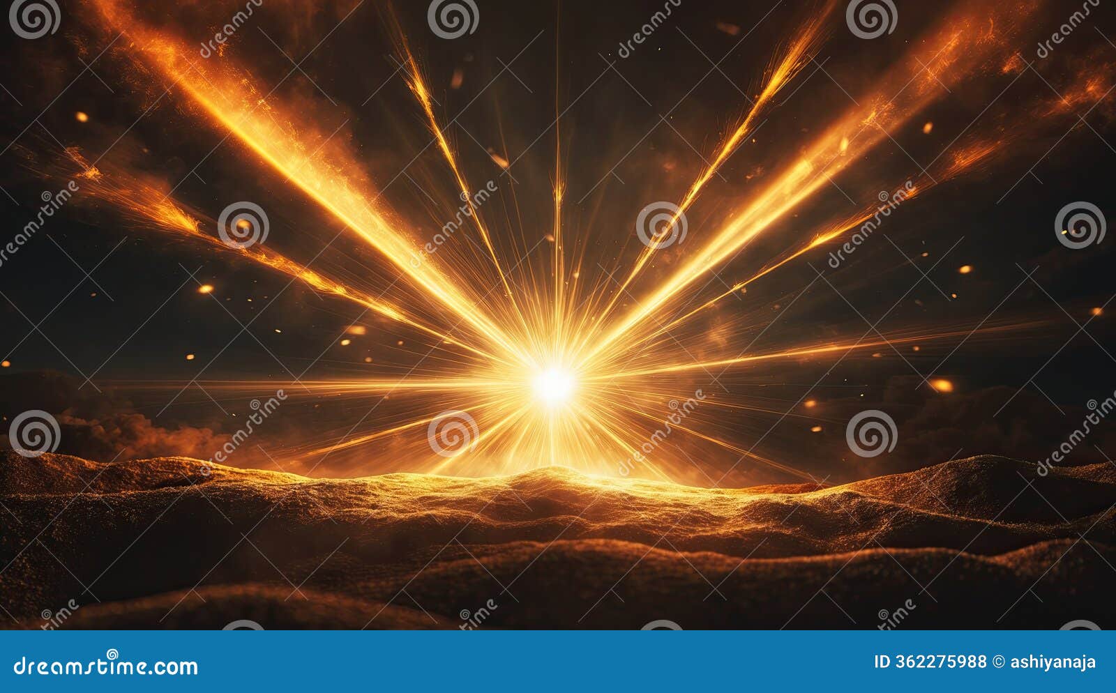 Dramatic Sun Rays Bursting through Stormy Clouds Above Symbolize the ...