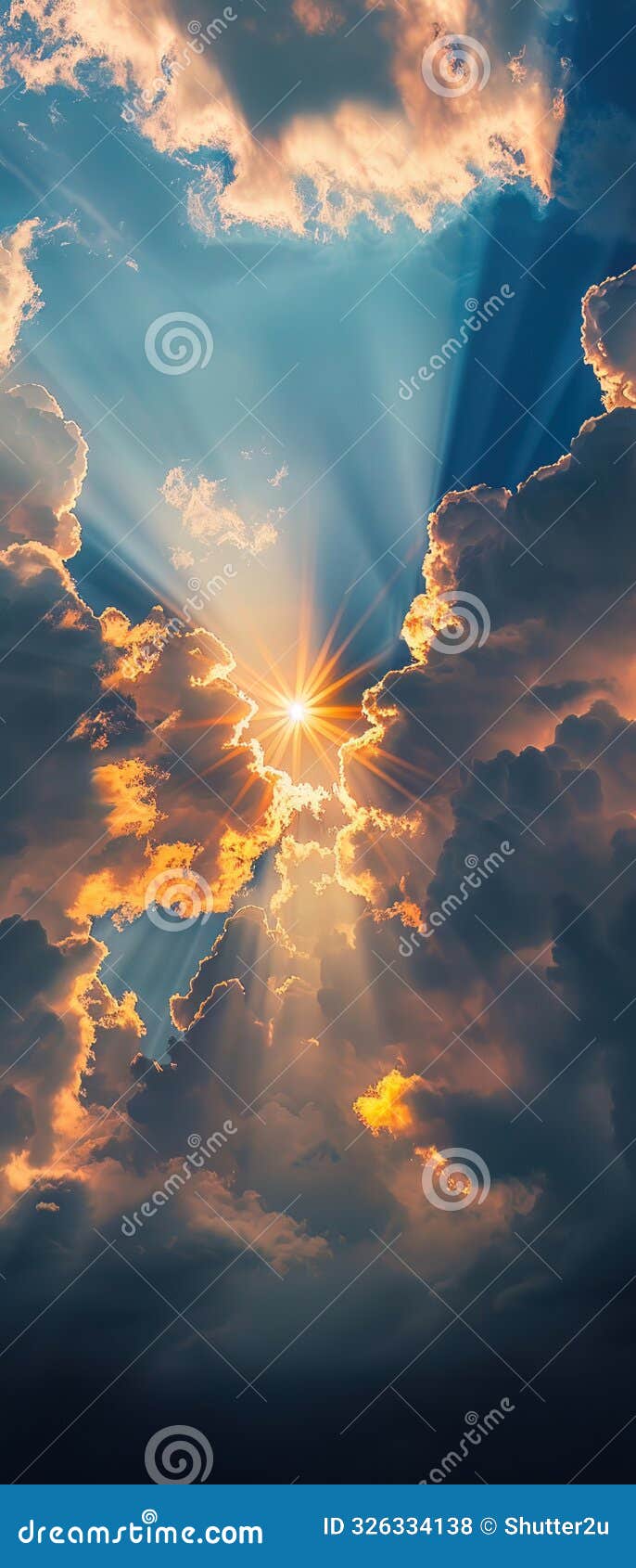 Dramatic Sun Rays Overclouds Painting a Breathtaking Canvas of Natural ...