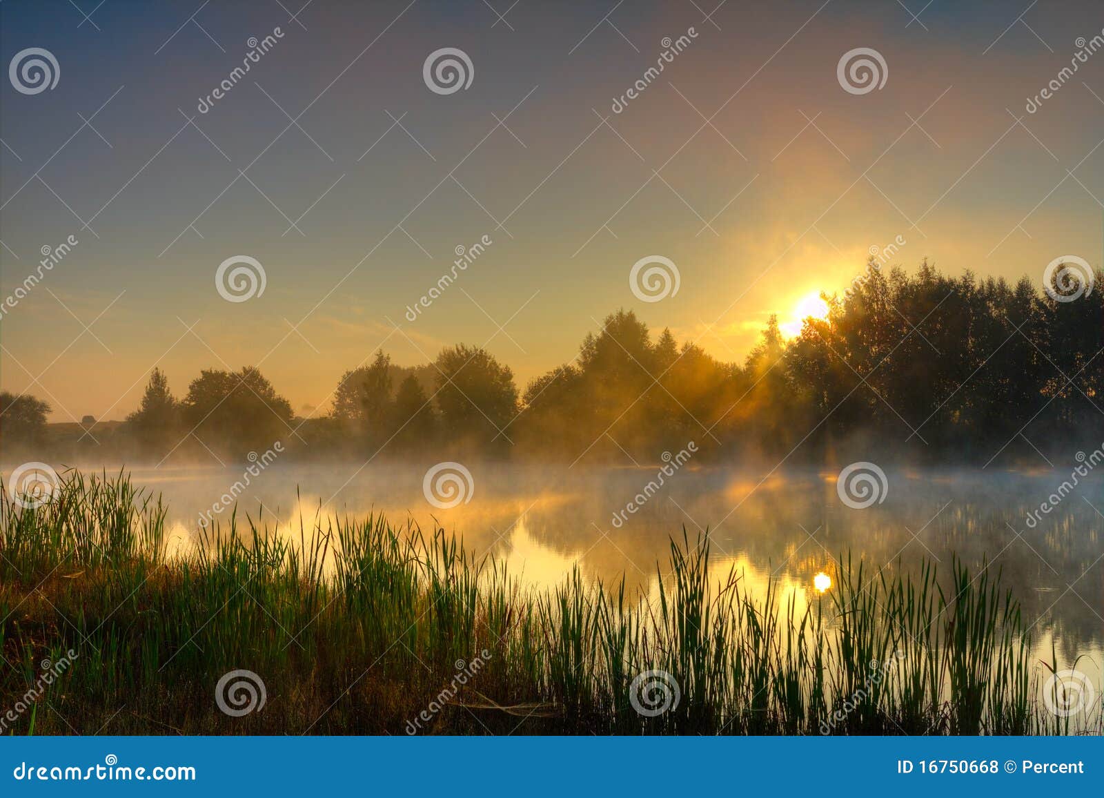 Dramatic sunrise on lake stock photo. Image of serene - 16750668