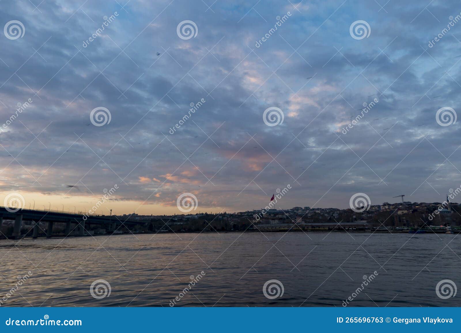 Sunrise Sky in Istanbul stock image. Image of travel - 265696763