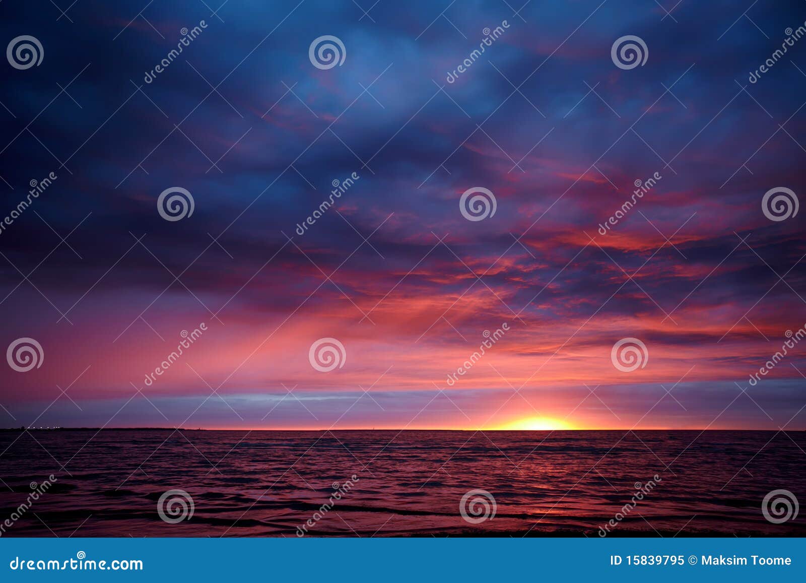 Dramatic sunset stock image. Image of light, orange, landscape - 15839795