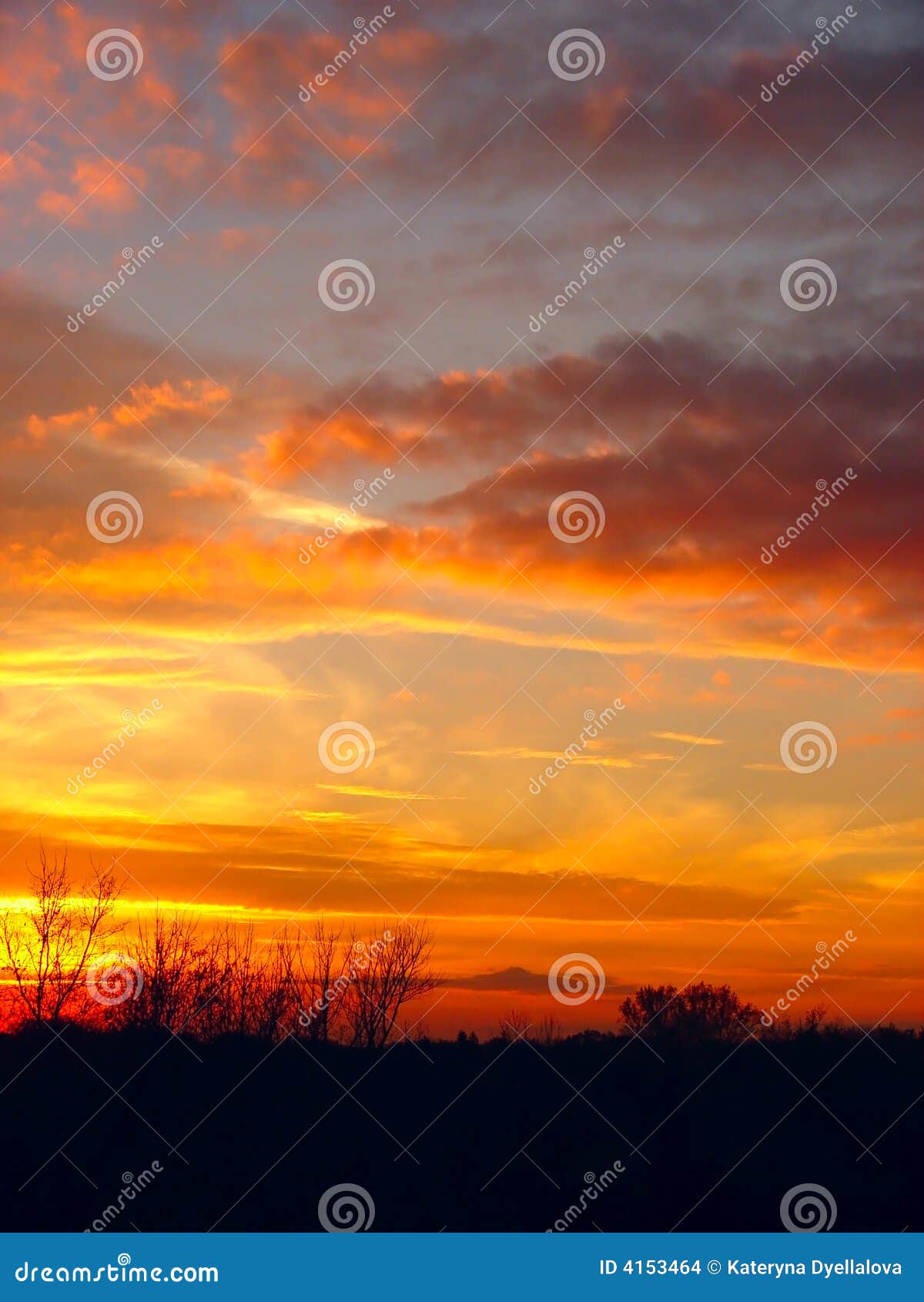 Dramatic Sunset stock photo. Image of colours, landscape - 4153464