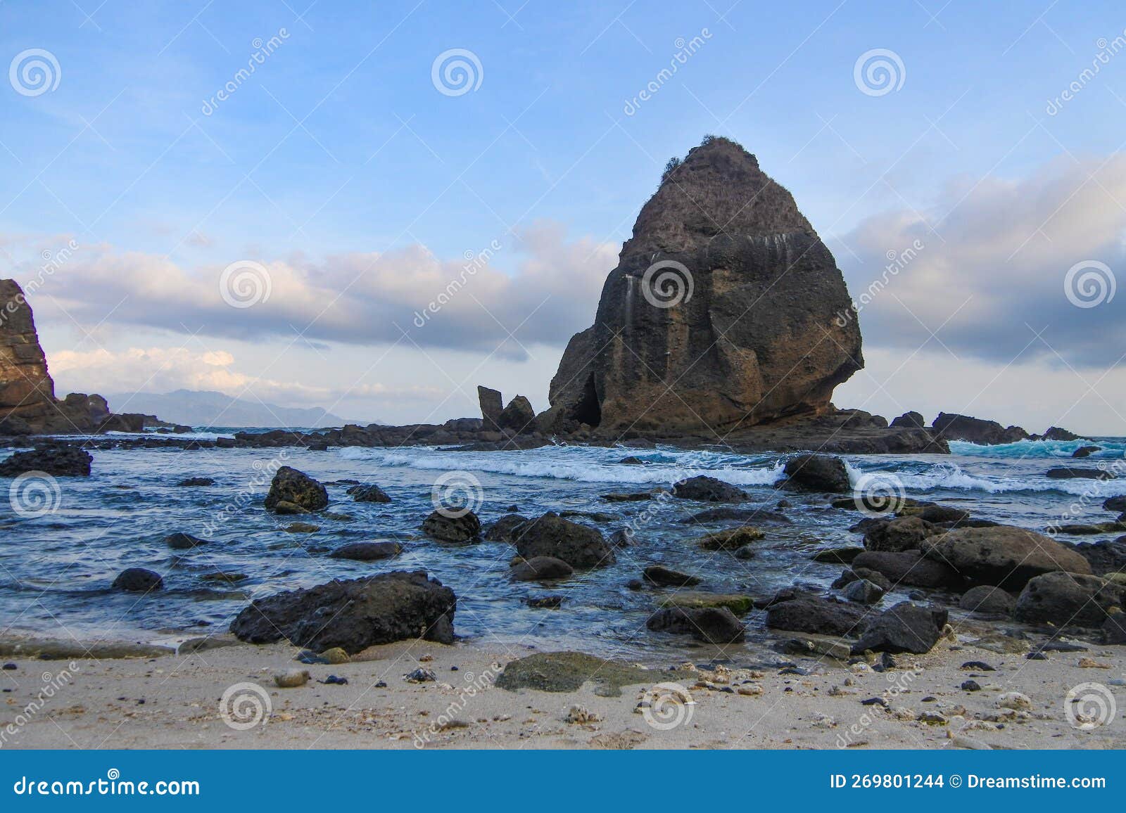 Dramatic Sunset Around Papuma Beach in Jember, East Java, Indonesia ...