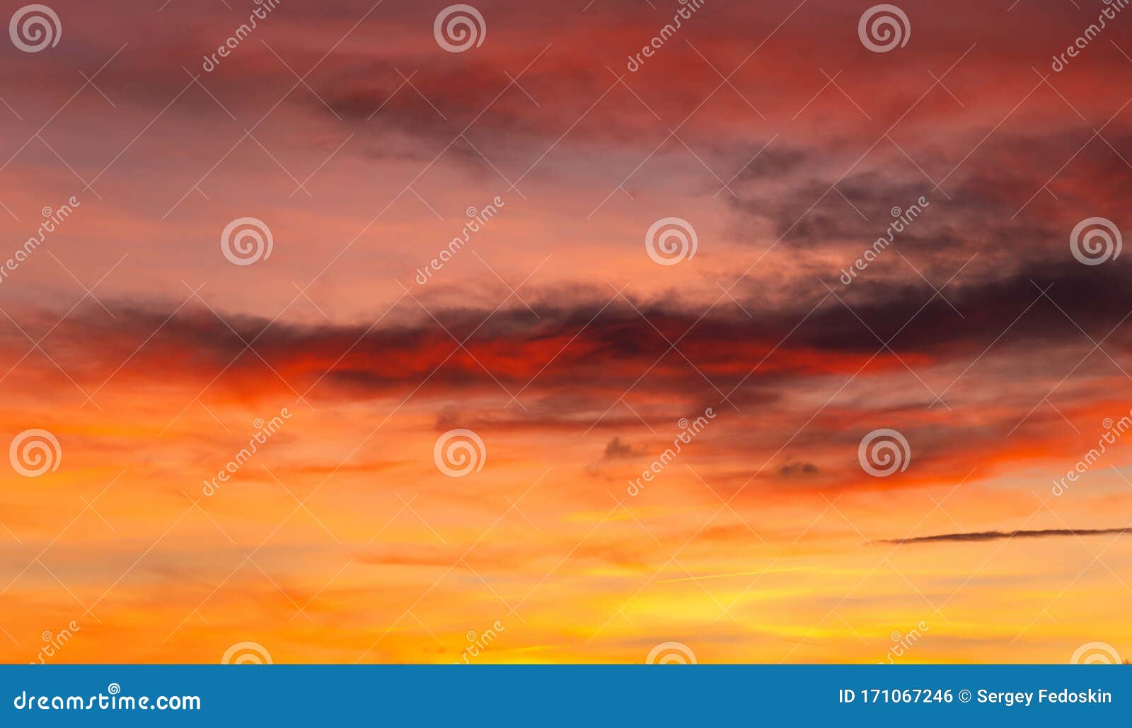 Dramatic Sunset. Background Sky at Sunset and Dawn Stock Photo - Image ...