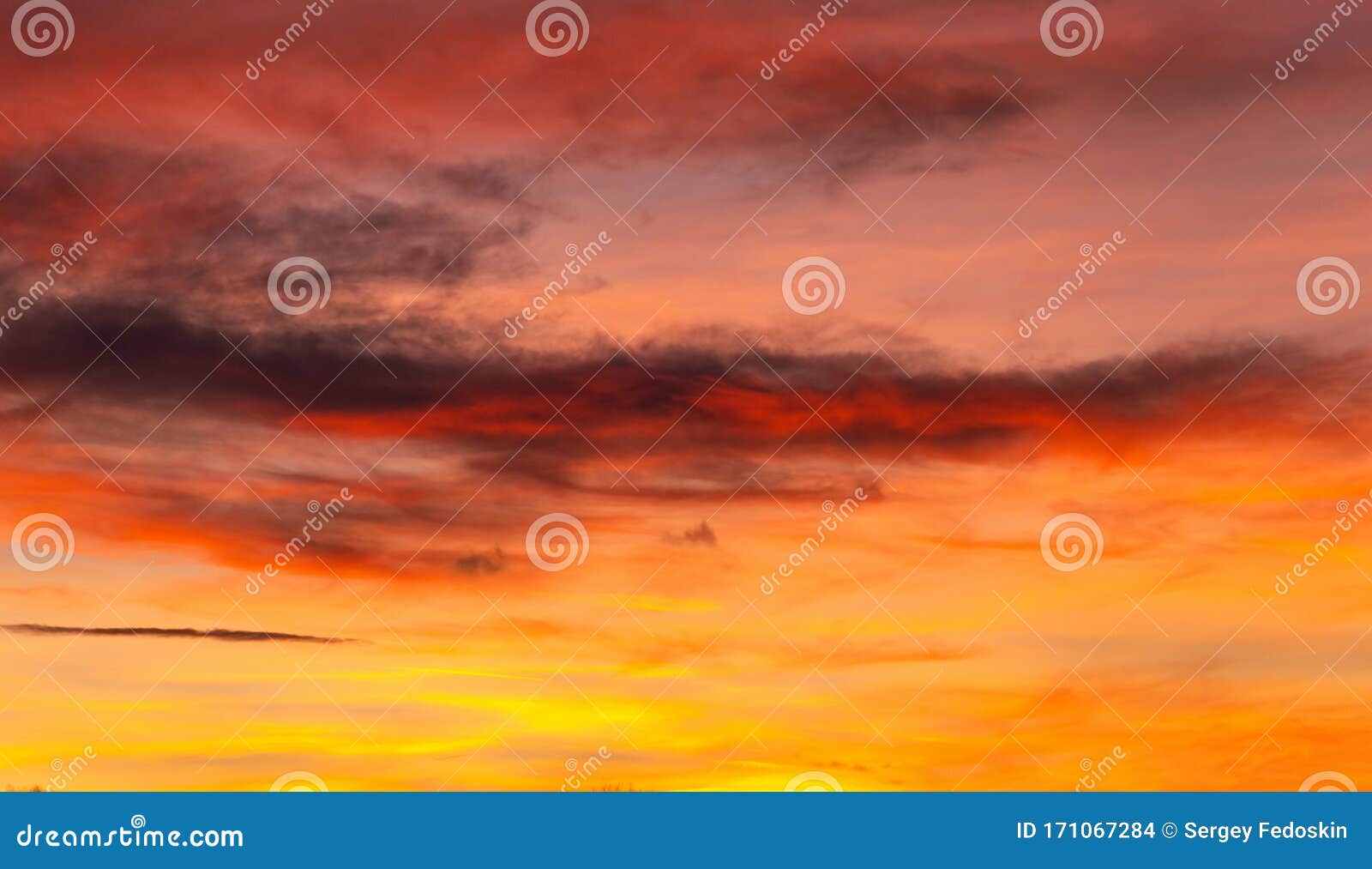 Dramatic Sunset. Background Sky at Sunset and Dawn Stock Photo - Image ...