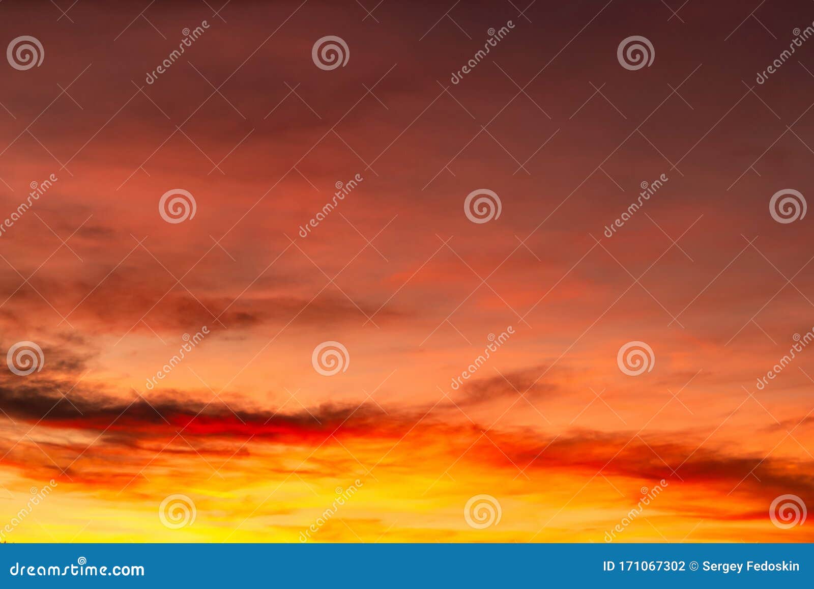 Dramatic Sunset. Background Sky at Sunset and Dawn Stock Photo - Image ...