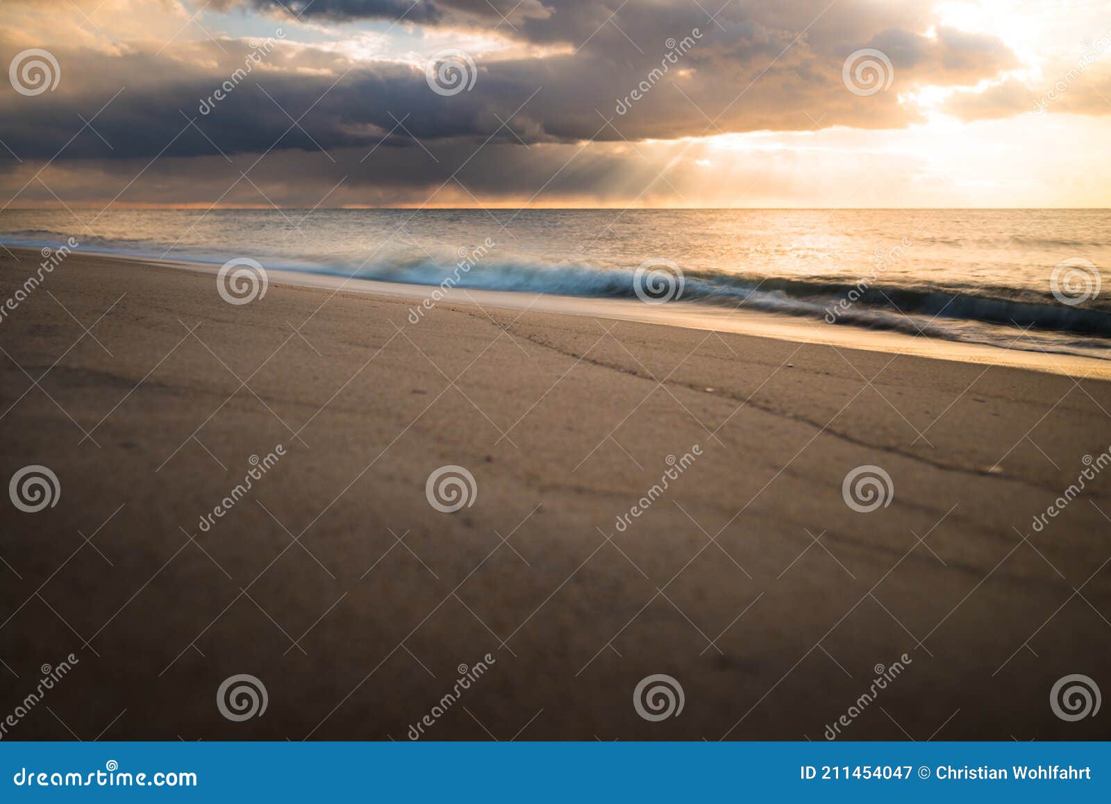 Dramatic Sunset at a Beach on Sylt Island Germany Stock Image - Image ...