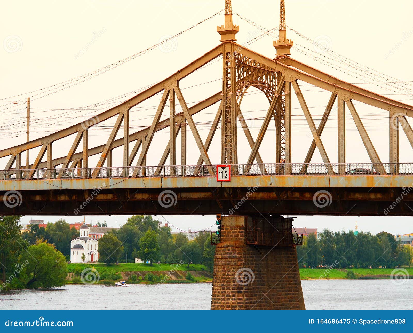 Dramatic Sunset Bridge Architecture Background Stock Image - Image of ...