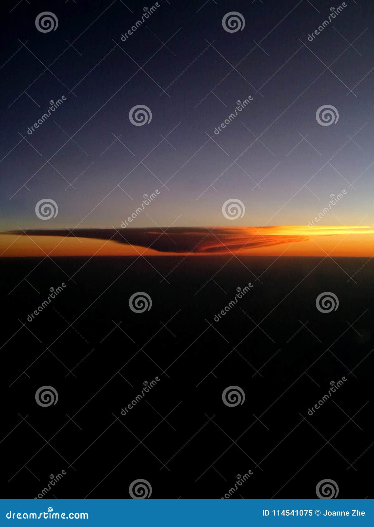 Dramatic Sunset Clouds from Plane Stock Image - Image of unique ...