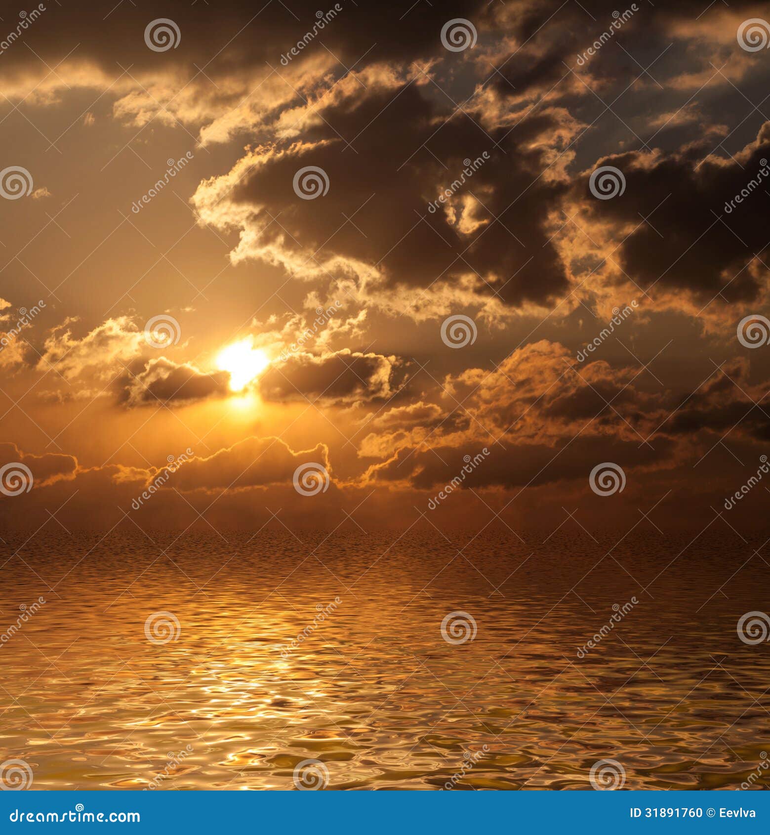 Dramatic sunset. stock illustration. Illustration of color - 31891760