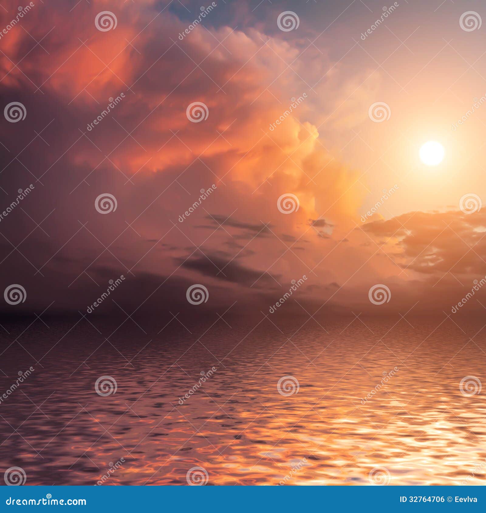 Dramatic sunset. stock photo. Image of colour, glow, majestic - 32764706