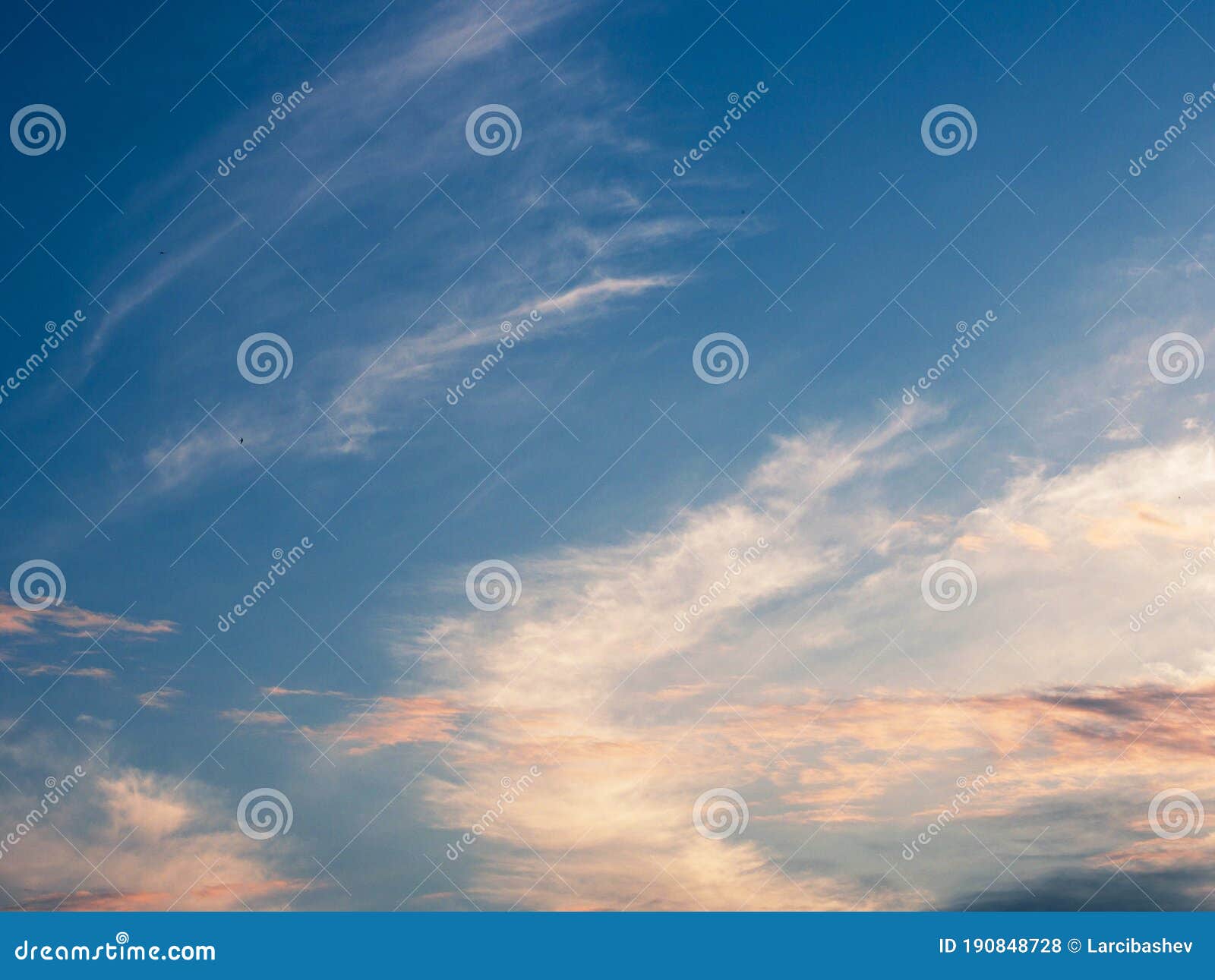 Dramatic Sunset. Clouds in Wide Open Sky. Beautiful Heaven Stock Photo ...