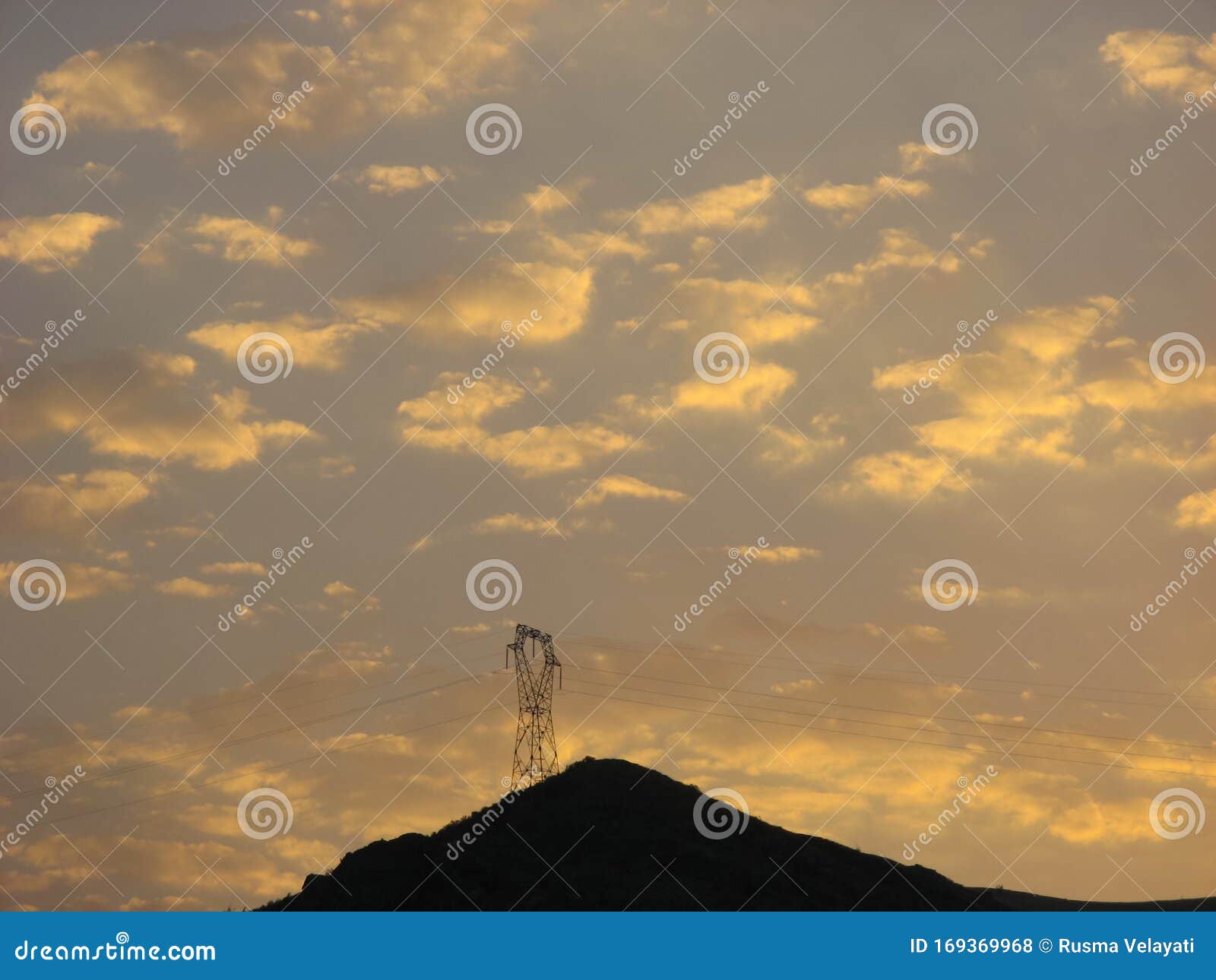 Dramatic Sunset Cloudy Sky with Clouds Lit by Sunset Sunlight. Stock ...