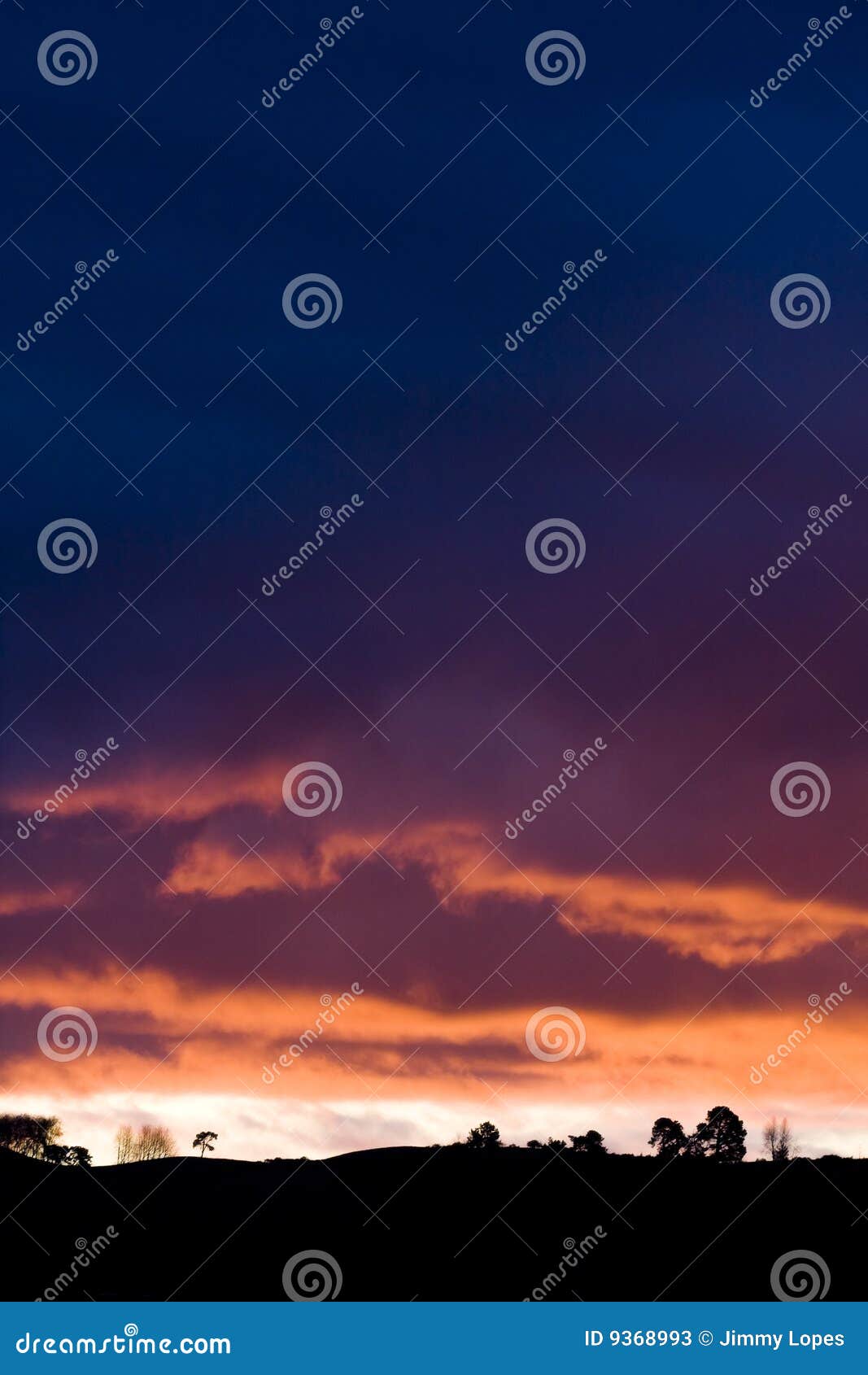 Dramatic Sunset on Curved Landscape Stock Image - Image of scenic ...