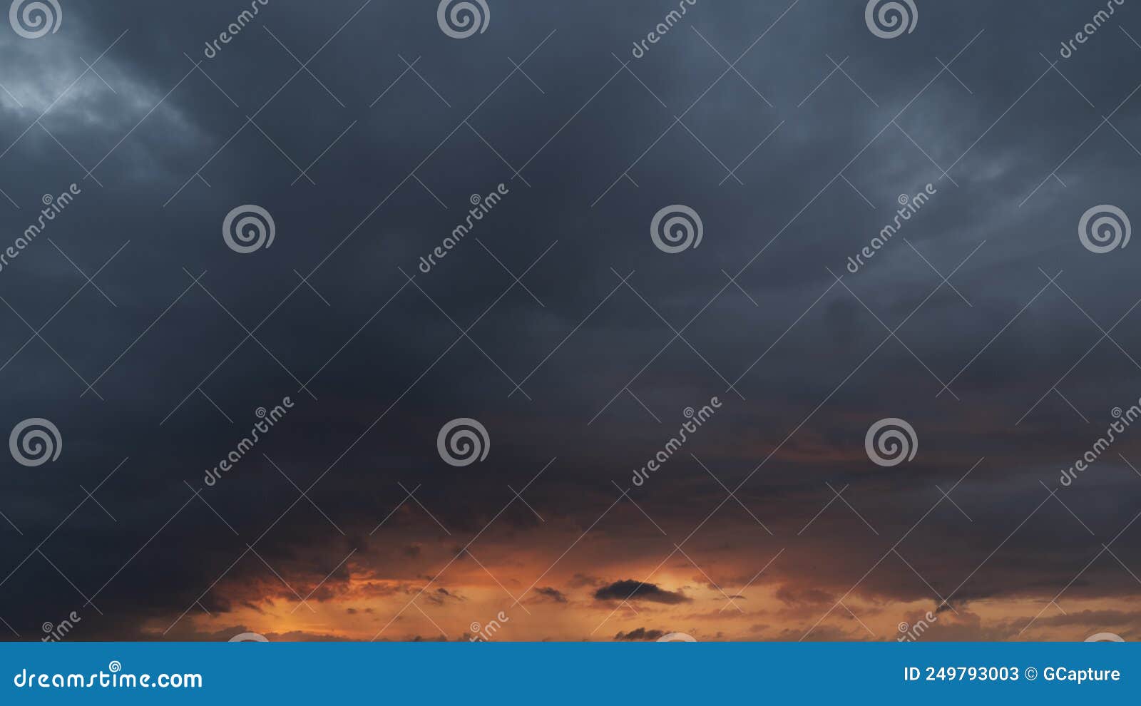 Dramatic Sunset with Dark Stormy Clouds Stock Image - Image of blue ...