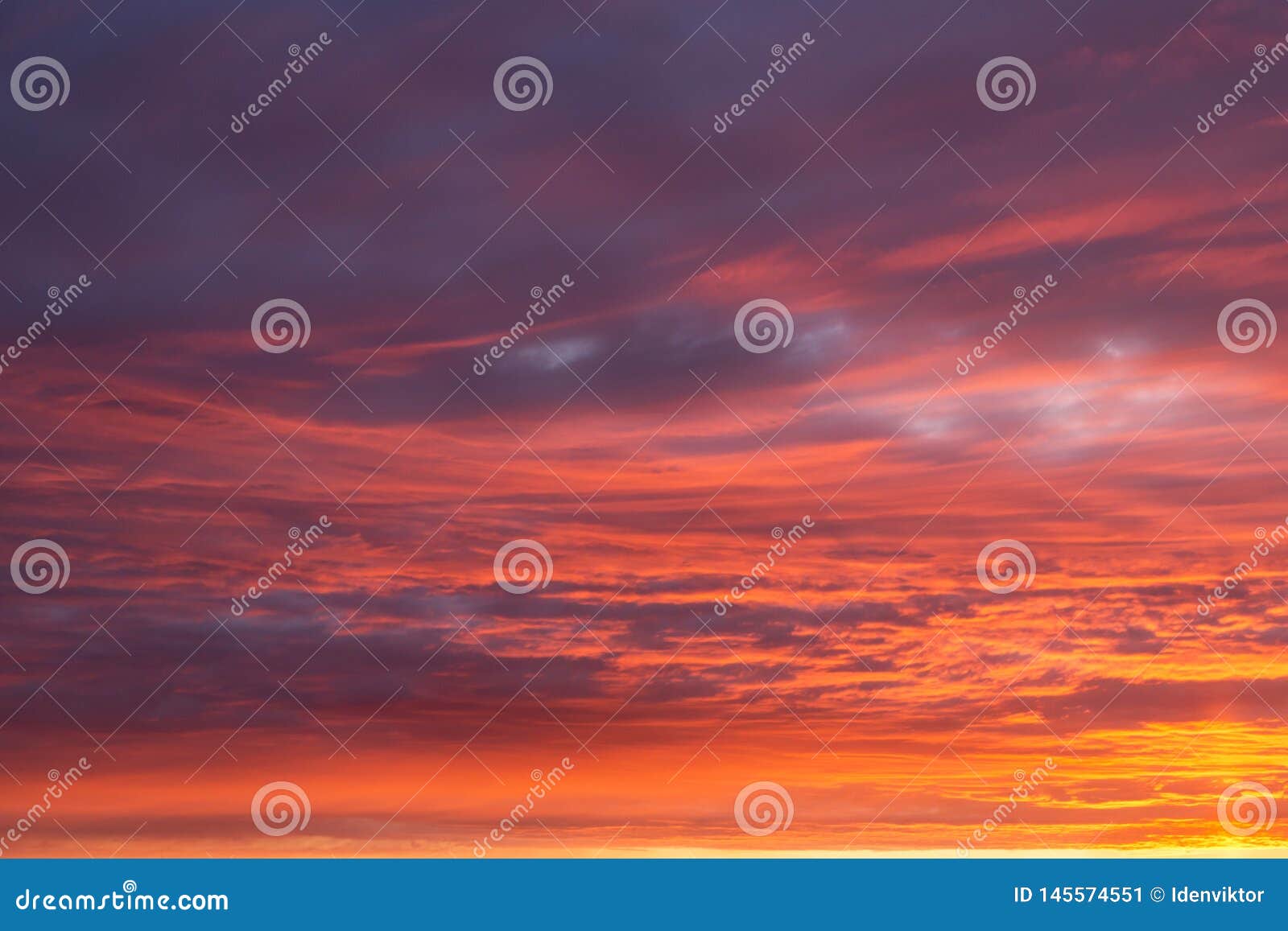 Dramatic Sunset Orange Pink Sky with Clouds Background Texture Stock ...