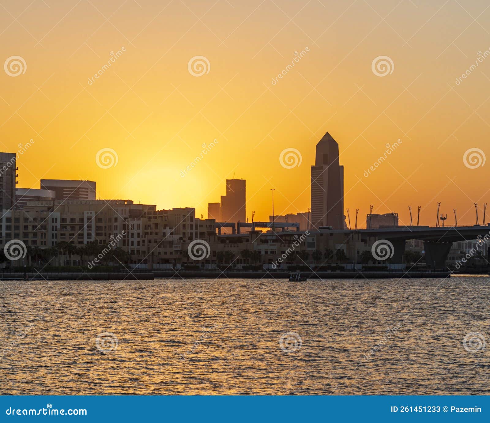 Dramatic Sunset Over a City Skyline. City Stock Image - Image of arab ...