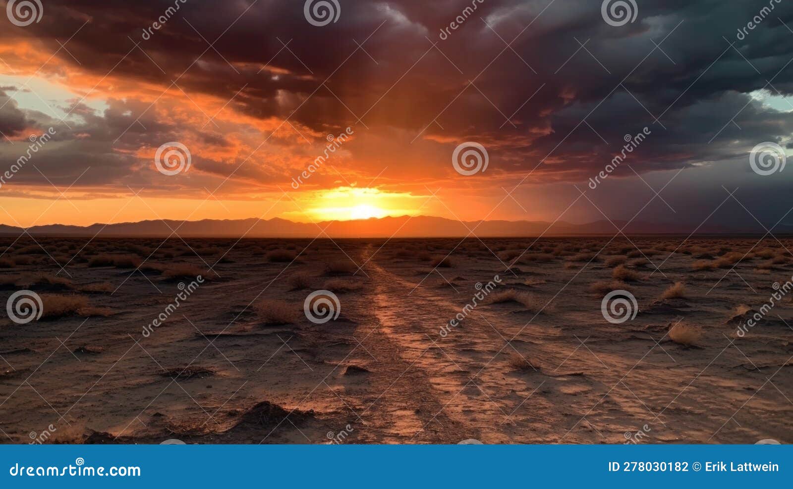Dramatic Sunset Over a Dirt Road in the Australian Outback - Made with ...