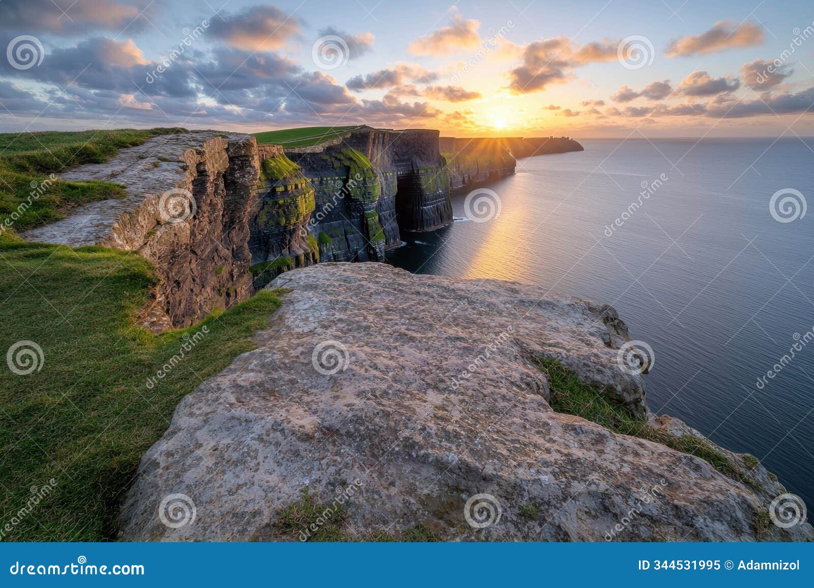 A Rugged Coastal Scene With Waves Crashing Against Dramatic Cliffs ...