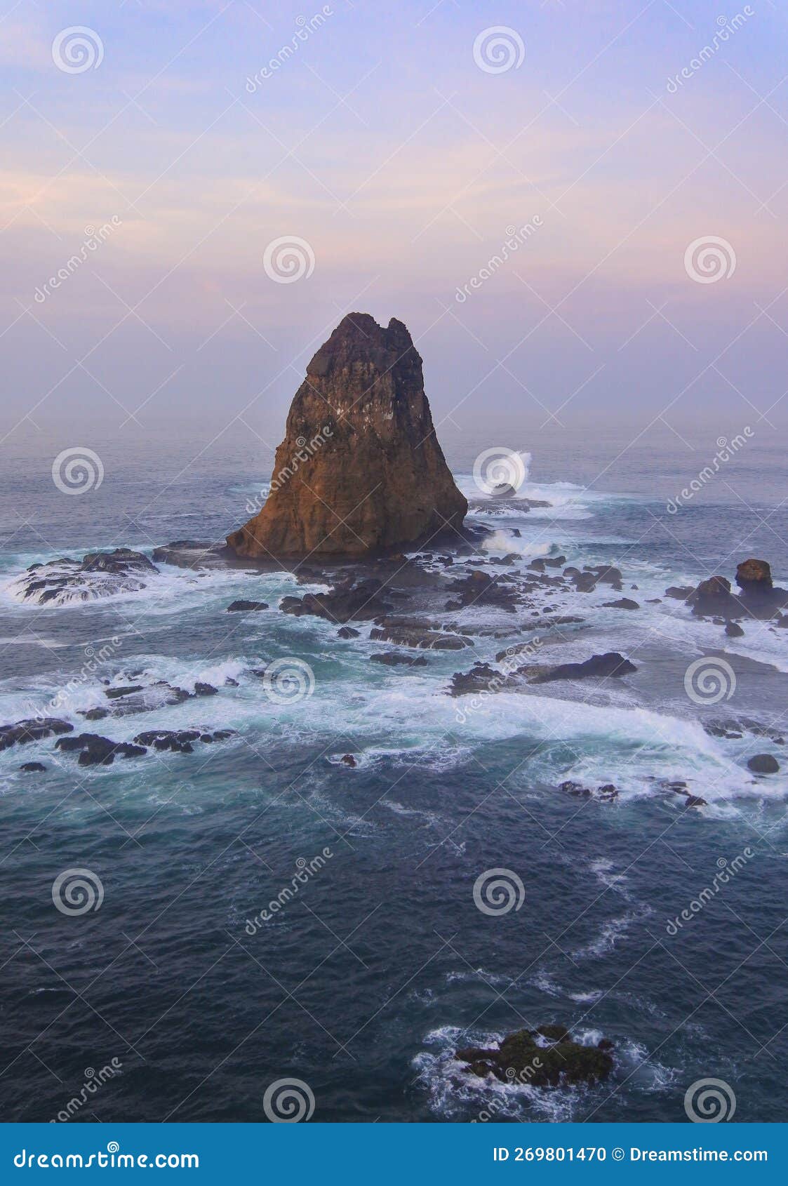 Dramatic Sunset at Papuma Beach in Jember, East Java, Indonesia. Stock ...