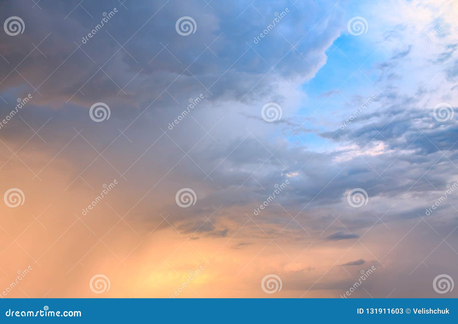 Dramatic Sunset during the Rain Stock Image - Image of outdoors ...