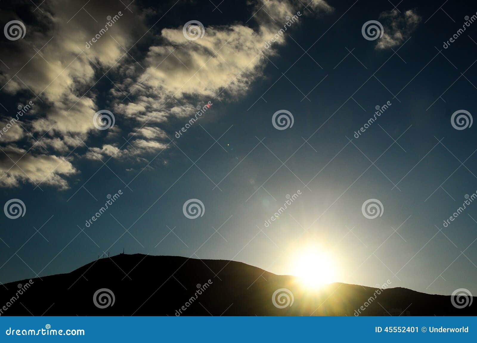 Dramatic Sunset Rays stock image. Image of blue, islands - 45552401