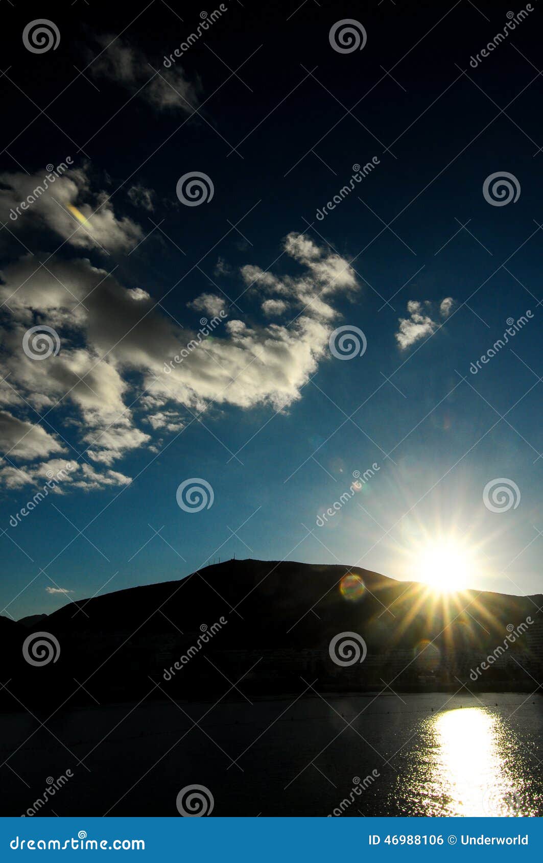 Dramatic Sunset Rays stock photo. Image of dramatic, sunrise - 46988106