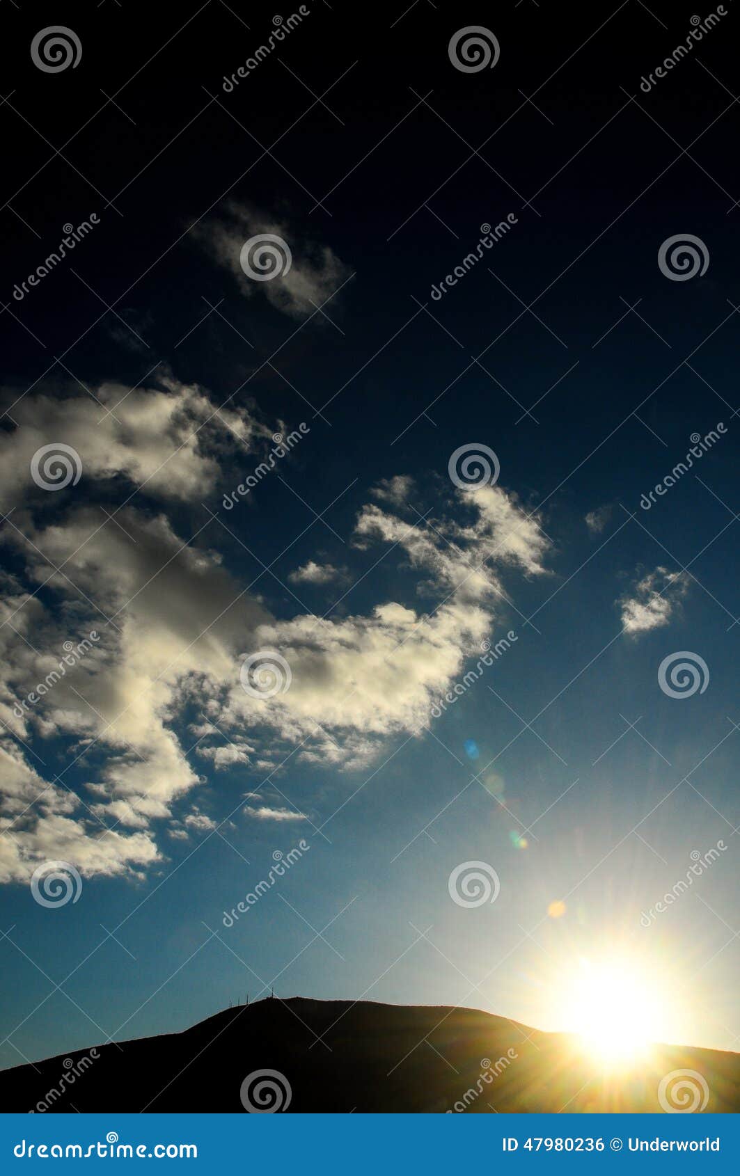 Dramatic Sunset Rays stock photo. Image of horizon, peaceful - 47980236