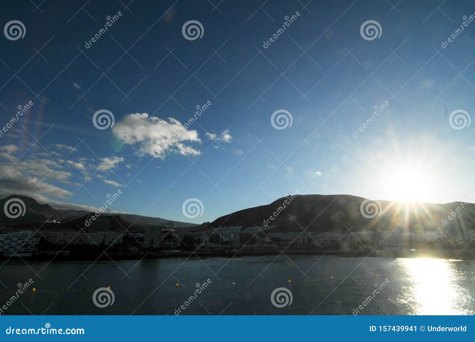 Dramatic Sunset Rays stock image. Image of lake, horizon - 157439941