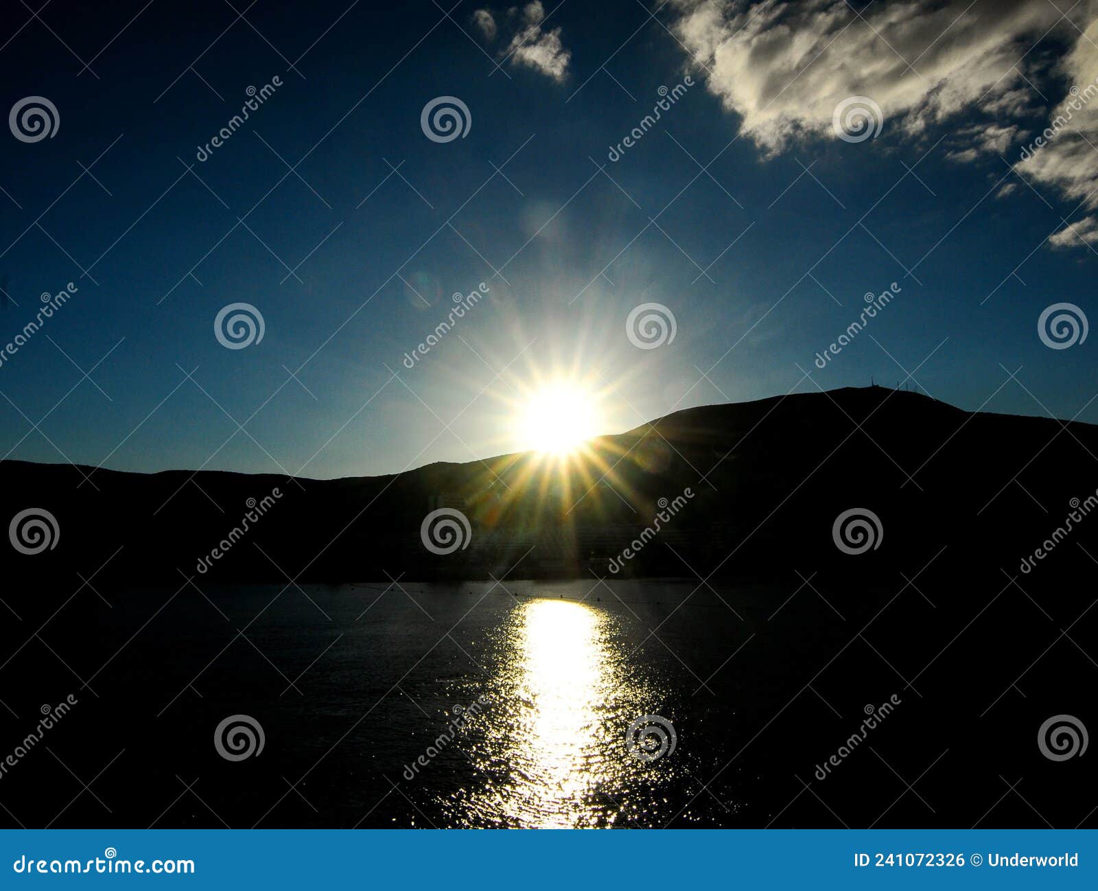 Dramatic Sunset Rays stock photo. Image of panoramic - 241072326