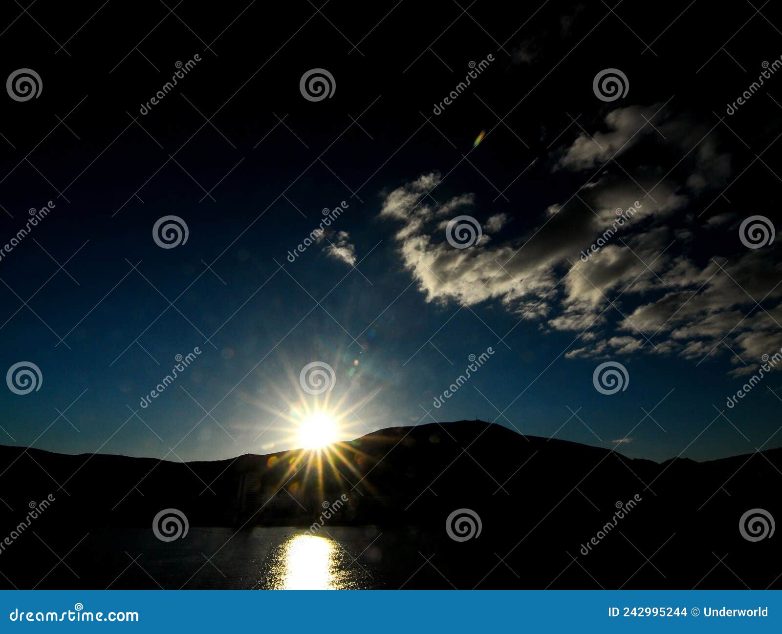 Dramatic Sunset Rays stock photo. Image of scenic, evening - 242995244