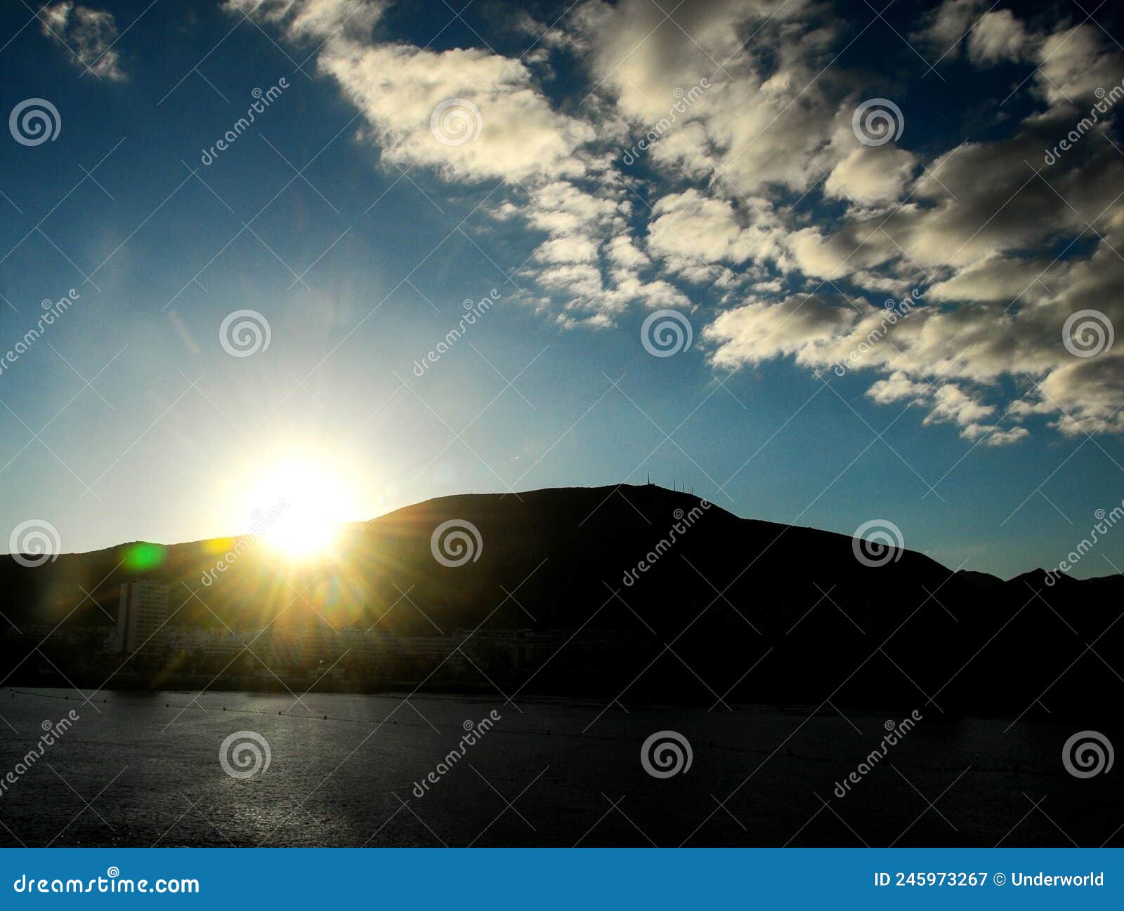 Dramatic Sunset Rays stock image. Image of dramatic - 245973267