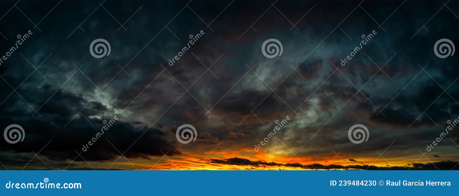 Dramatic Sunset Scene of the Dark Overcast Sky. Fantastic View of ...