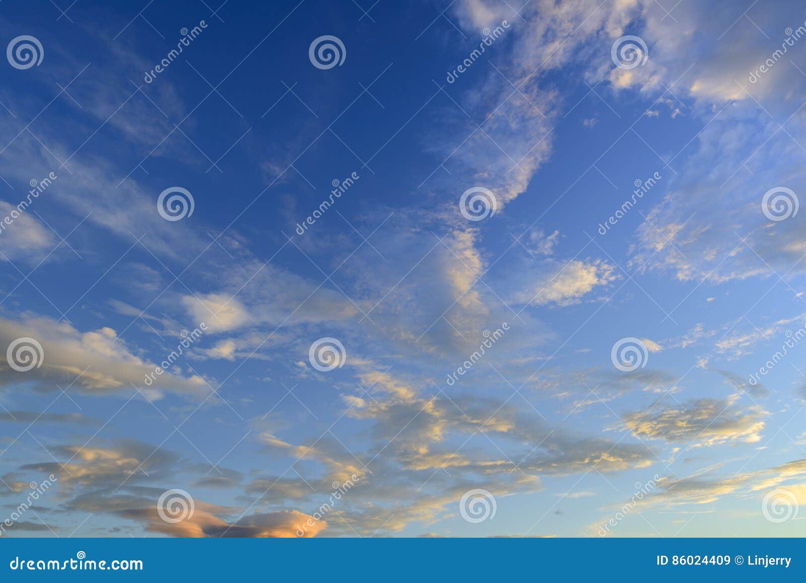 Beautiful Atmosphere of the Sky at Sunset Stock Image - Image of fluffy ...