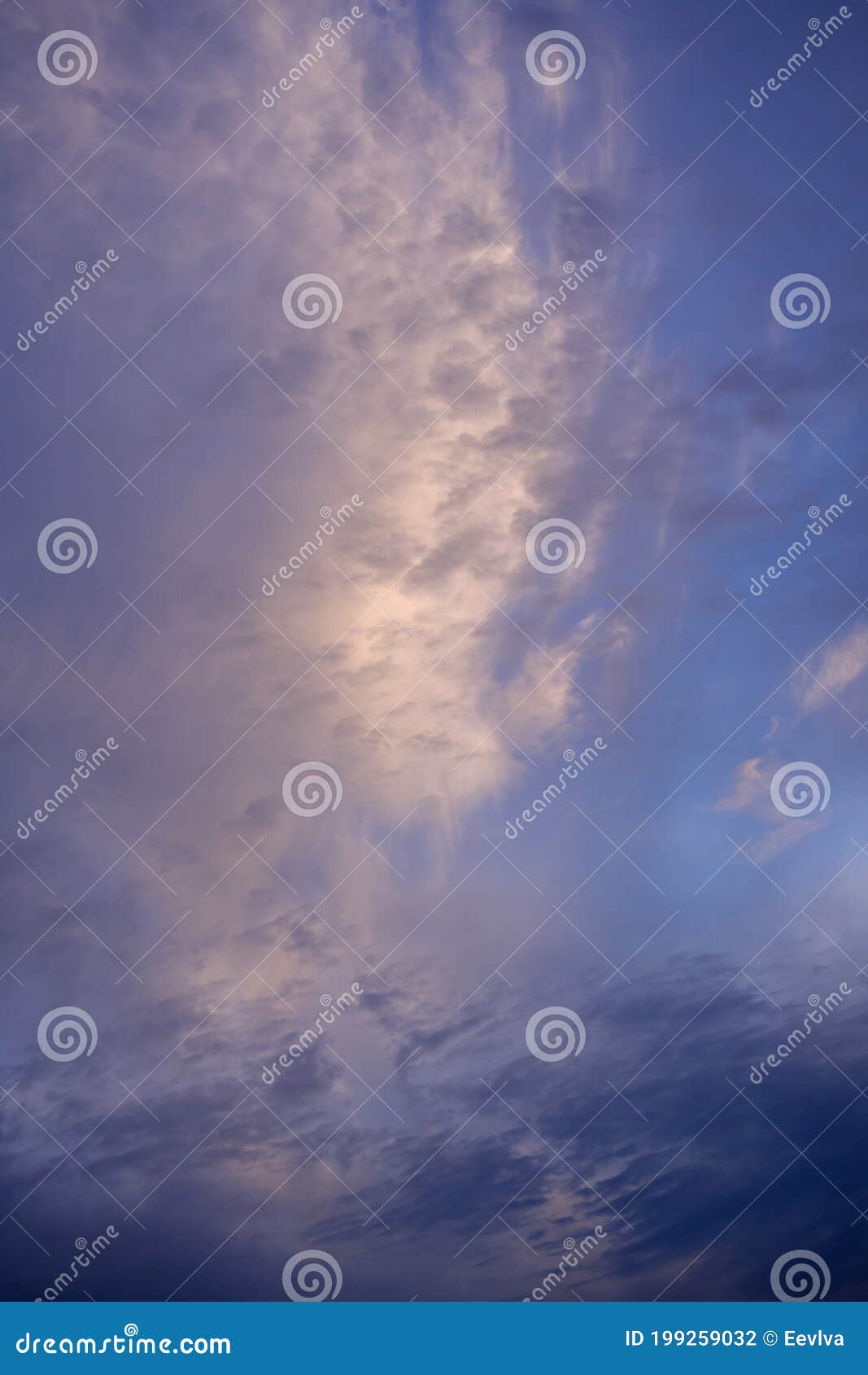 Sunset Sky with Colored Clouds. Stock Photo - Image of colour, nature ...