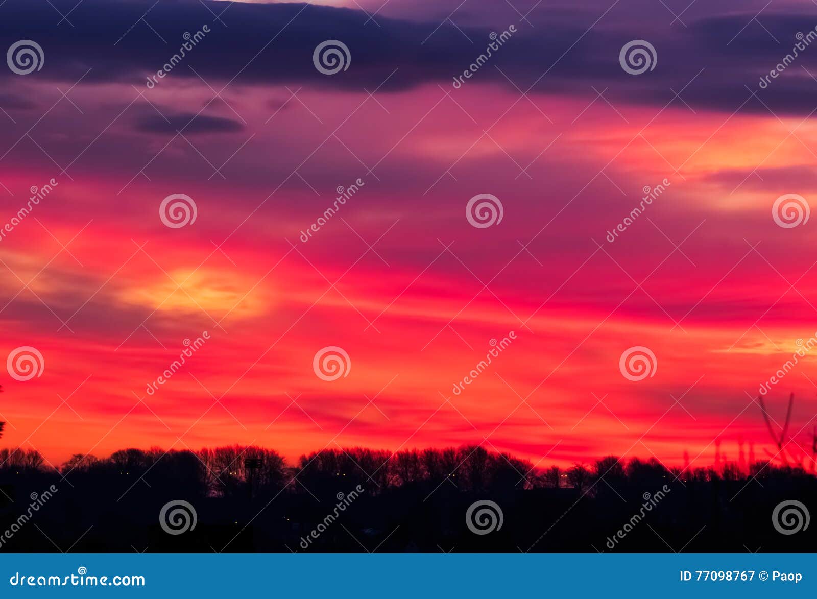 Dramatic sunset sky stock image. Image of ethereal, colours - 77098767