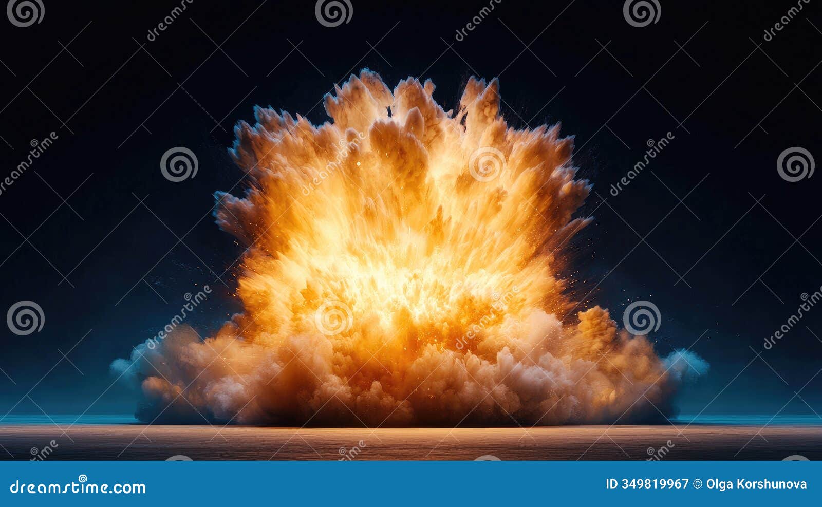 Dramatic Sunset Sky Illuminated by a Huge Nuclear Explosion. Stock ...