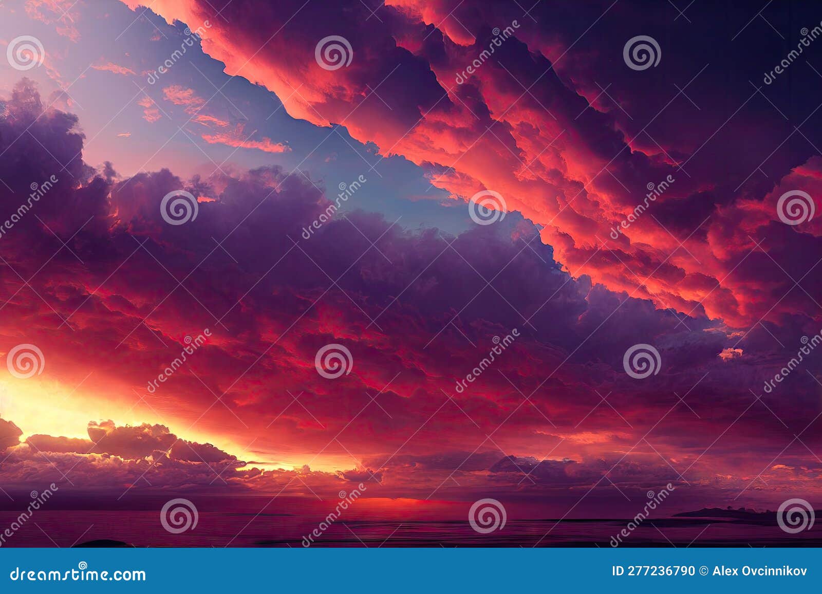 Dramatic Sunset Sky Scenery for Posters and Wallpapers. Stock ...
