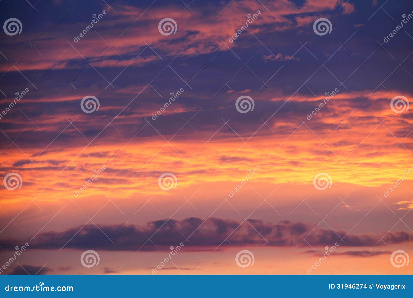 Dramatic Sunset Sunrise Sky with Clouds Stock Photo - Image of heaven ...