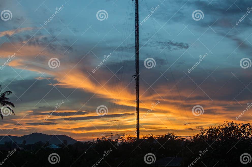 Dramatic Sunset and Sunrise Sky. Stock Photo - Image of dramatic ...