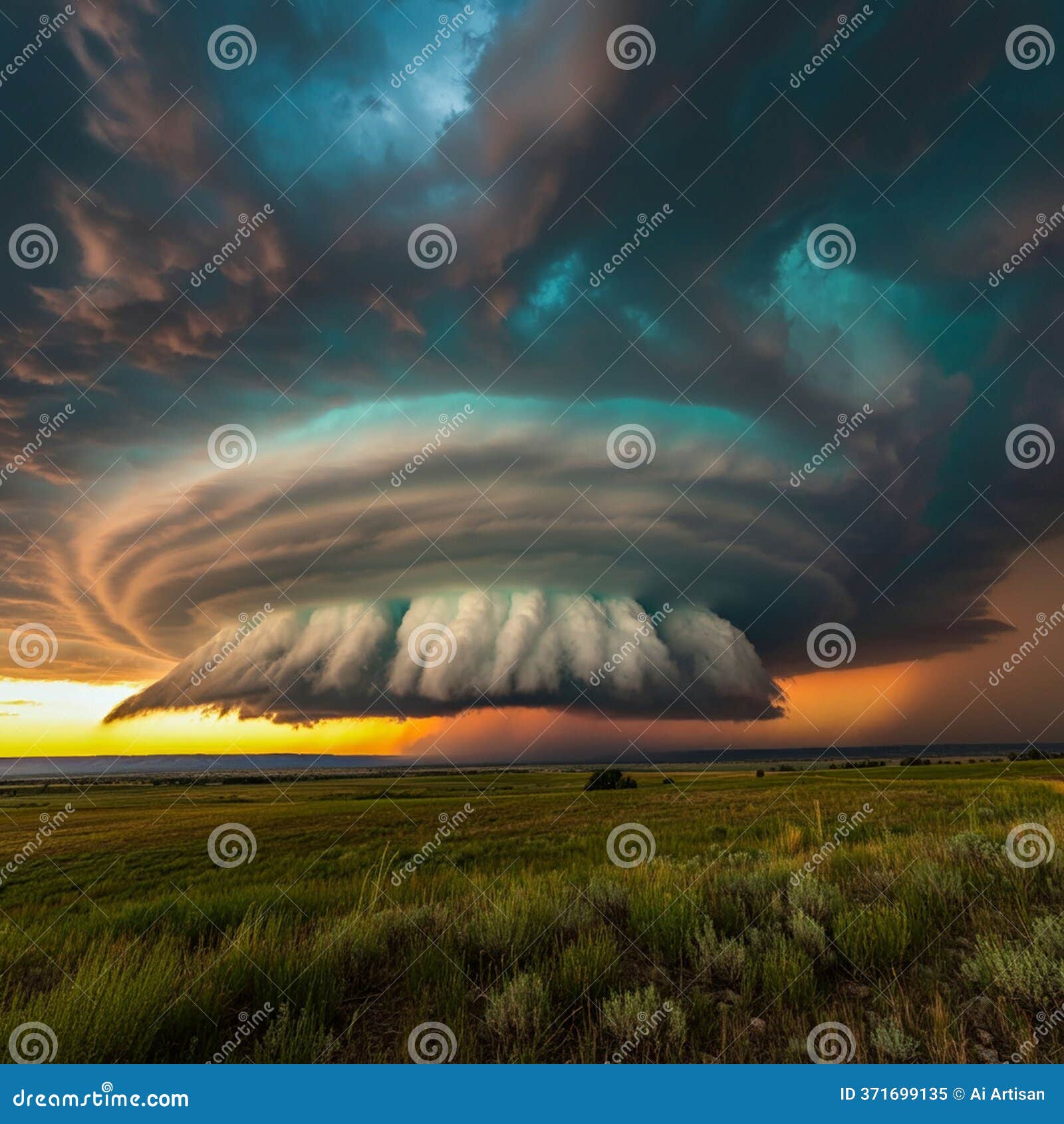 Supercell Thunderstorm Forming Over The Great Plains Royalty-Free Stock ...