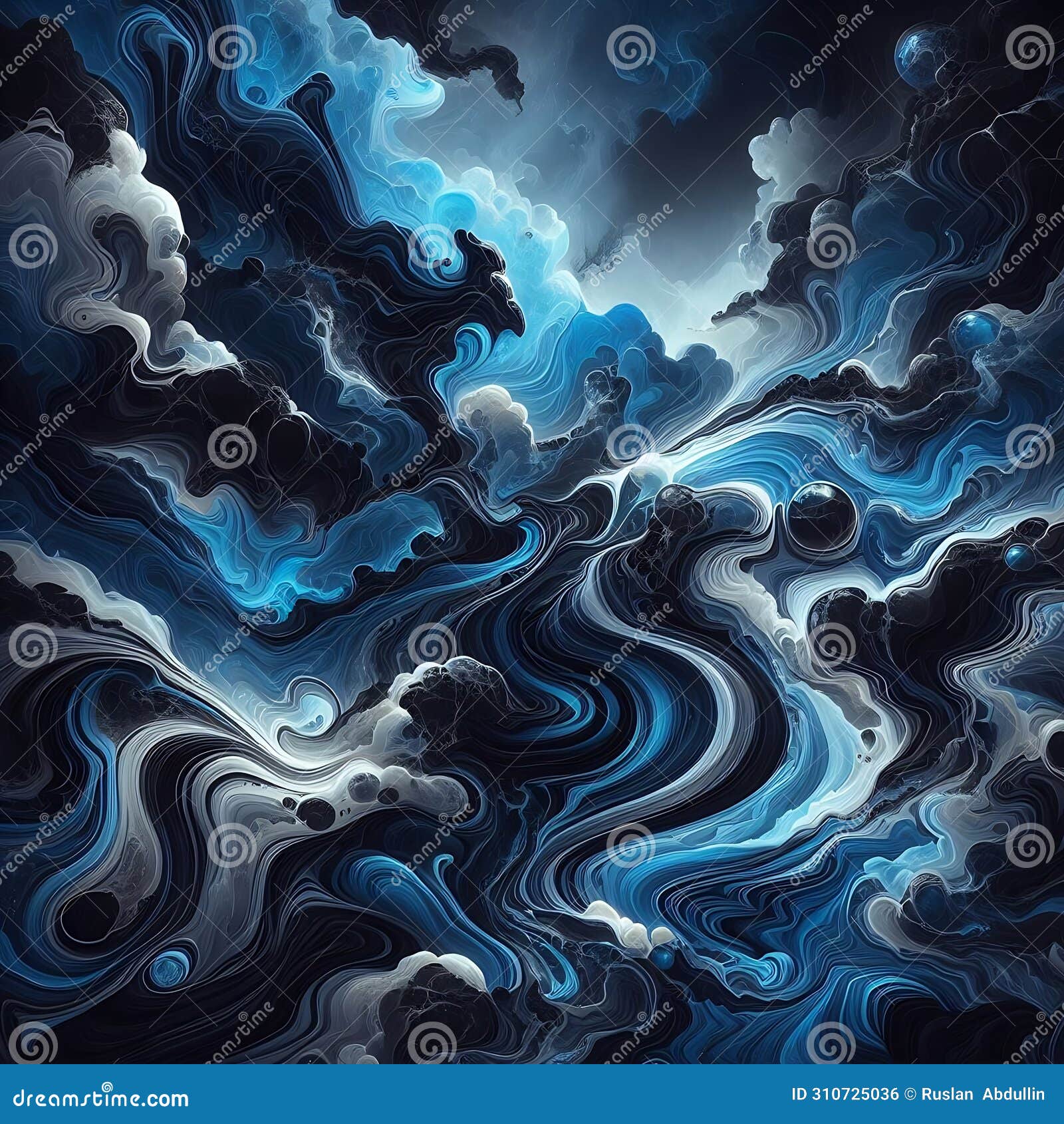 Dramatic Swirling Cloud Formations Landscape Stock Illustration ...